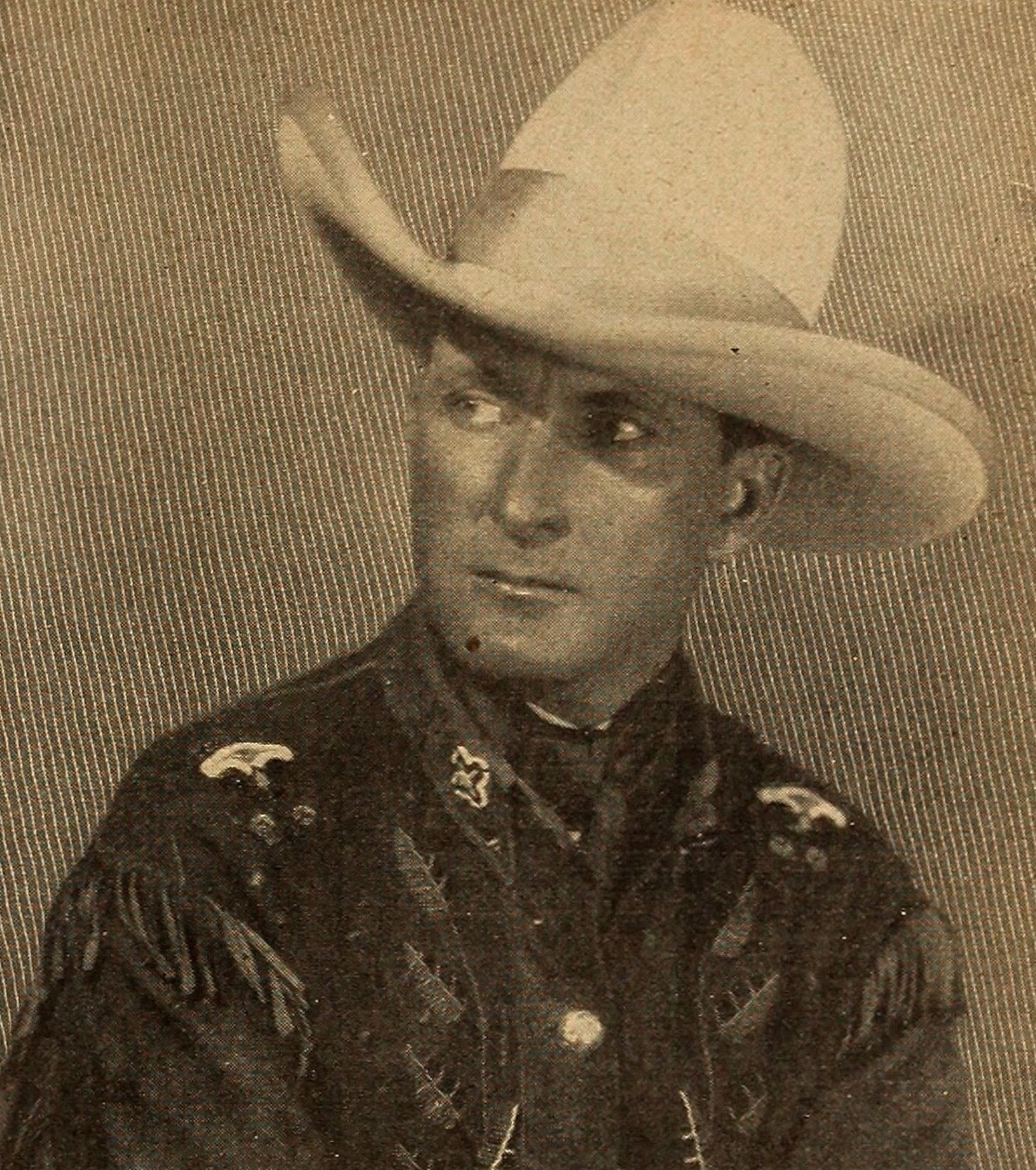 Tim Mccoy Hat THE MAN FROM GUNTOWN, Center: Tim McCoy, 1935 Stock